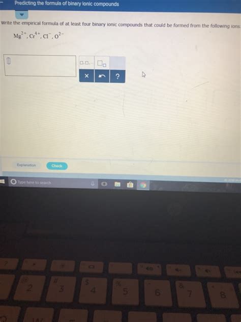Solved Predicting The Formula Of Binary Lonic Compounds Chegg