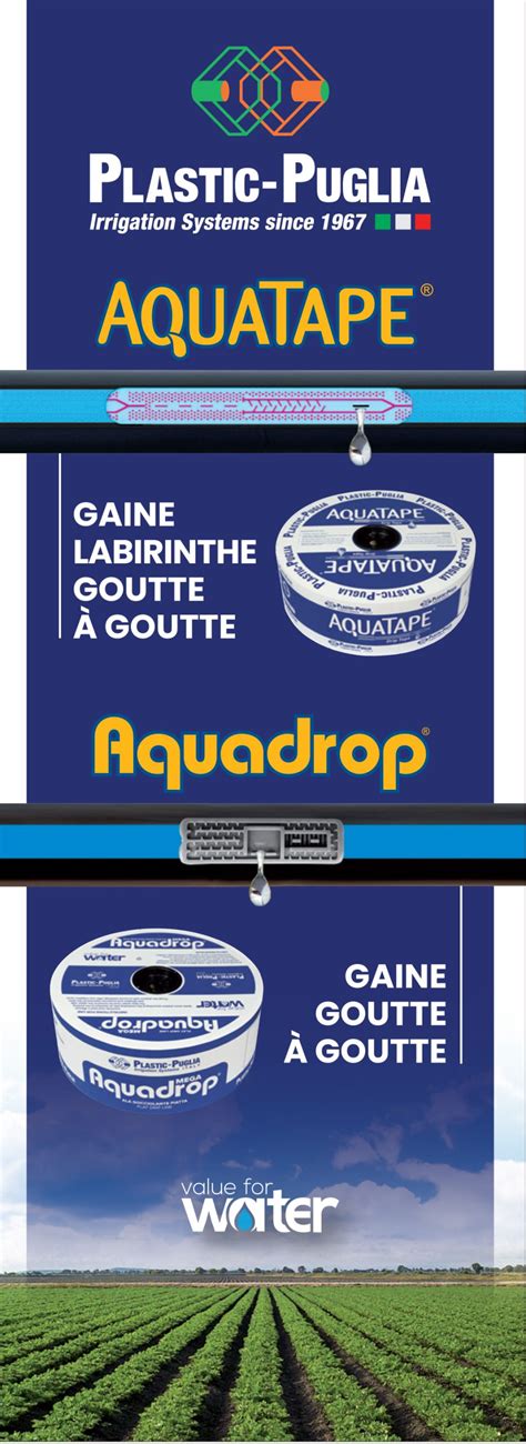Aquatape® de Plastic-Puglia, la gaine pour irrigation goutte à goutte ...