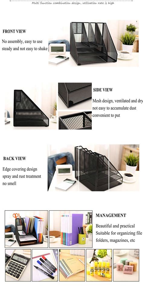 Креативный Практичный Настольный держатель для файлов металлический ящик для папок офисных