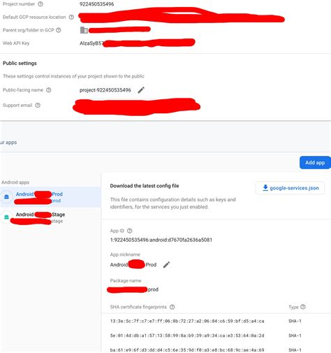 Firebase And Google Maps API Keys Result In A Wrong Configuration Issue Google Play