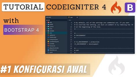 1 Konfigurasi Awal Tutorial Codeigniter 4 And Bootstrap 4 Youtube