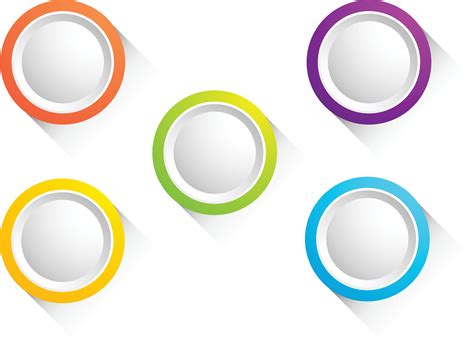 Business Concept Infographic Template With Diagram 3d Circular Buttons In Five Colors 35386656