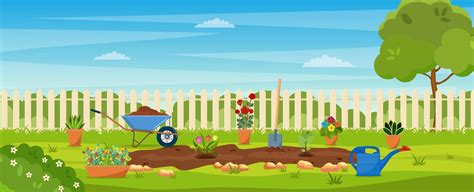 Garden Cartoon Vector Art Icons And Graphics For Free Download