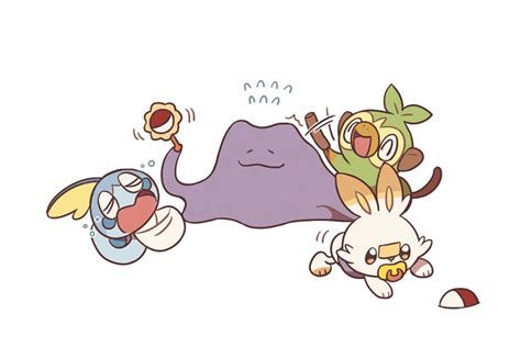 Scorbunny Sobble Grookey And Ditto Pokemon Drawn By Ssalbulre