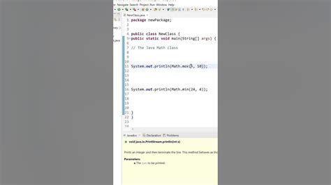 Java Math Class 🤔🙋🏻‍♀️shorts Java Coding Software Youtube