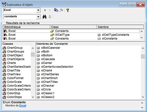 Utilisation Des Constantes Dans Excel Vba