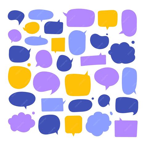 Premium Vector Big Set Of Dialog Boxes Different Variants Drawn By Hand Vector Flat