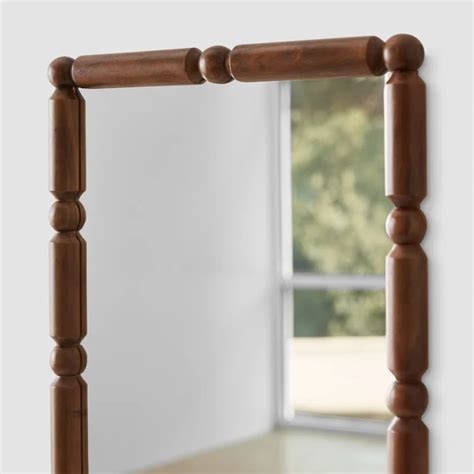 Kaia Wood Mirror Thick Wood Mirror Rustic Mirror Wood Mirror With