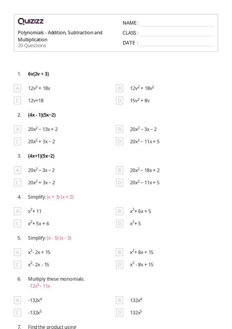 50 Subtraction Worksheets For 8th Class On Quizizz Free And Printable