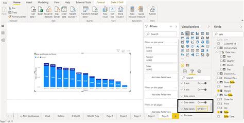 solved stacked column visual making it overlap within