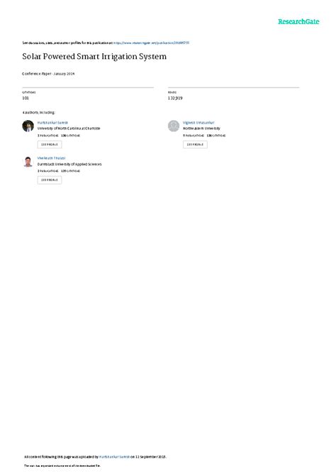 Solar Powered Smart Irrigation System See Discussions Stats And Author Profiles For This