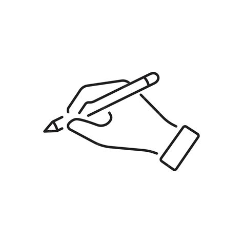 Premium Vector Hand Holding Pen Icon Handwriting Writing Signature