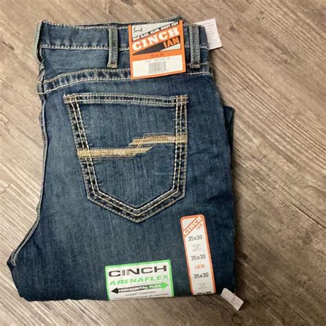 Cinch Mens Jeans Ian Mid Rise Slim Boot Weis Western Wear