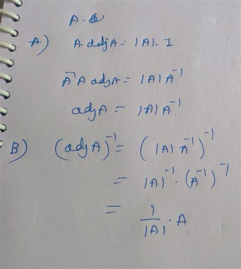 os if a is a non singular matrix then which of the following is not