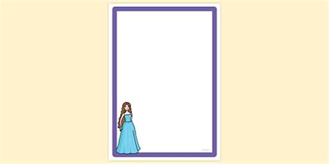 Simple Blank Barbie Page Border Page Borders Twinkl