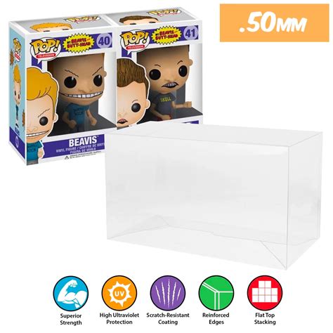 2 Pops Side By Side Pop Protectors For Funko 0 50mm Thick Uv And Scrat