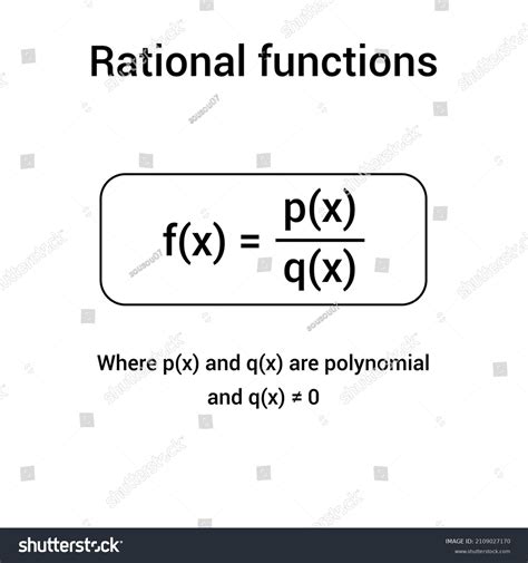 Rational Function Formula Mathematics Stock Vector Royalty Free