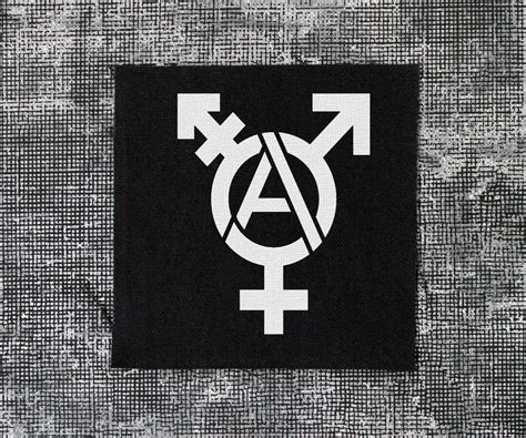 Trans Anarchy Patch Trans Equality Punk Patches Punk Patch Sew On Patch Patches For Jackets