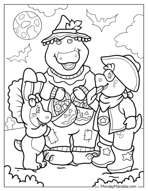 Barney Christmas Coloring Pages