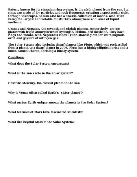 Solar System Assignment Astronomy By Wr Educational Concepts Tpt