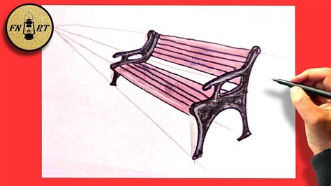 How To Draw A Bench In Perspective Youtube