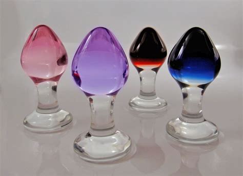 Small Purple Glass Color Fade Rosebud Butt Plug Luscious Playthings