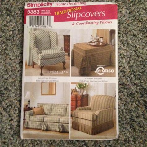 Sewing Pattern Slip Covers For Wing Chair Ottoman Sofa And Club