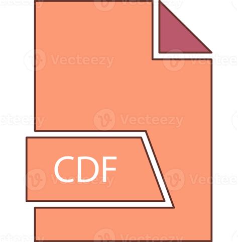 cdf file format icon in shapes 2 colors and side contour 66498613 png