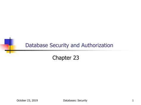 Ppt Database Security And Authorization Powerpoint Presentation Free
