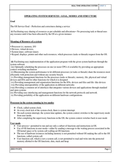 unit 5 embedded system pdf process computing kernel