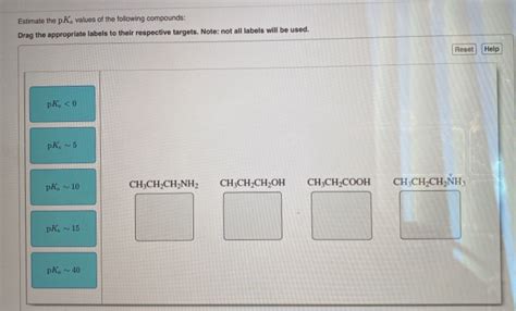 Solved Estimate the pK, values of the following compounds: | Chegg.com