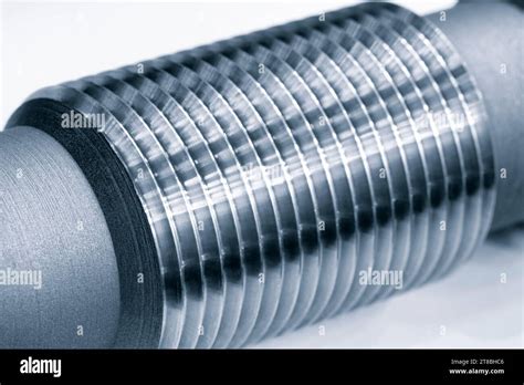 Ball Screw Drives For CNC Machines On Blue Tone Stock Photo Alamy
