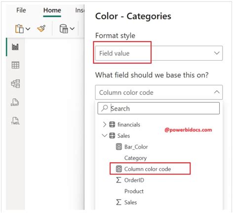 Dynamically Change Bar Or Column Chart Colors In Power Bi Using Dax Power Bi Docs