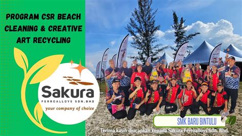 Program Csr Beach Cleaning And Creative Art Recycling Anjuran Sakura
