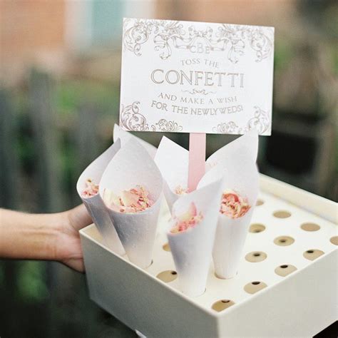 Festive Cups Of Colorful Confetti To Pass Out To Ceremony Guests