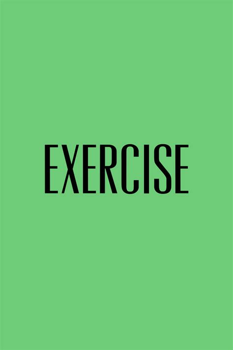 Exercise Logo On Green Background