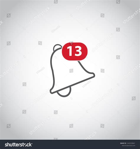Notification Bell Icon Incoming Message Vector Stock Vector Royalty