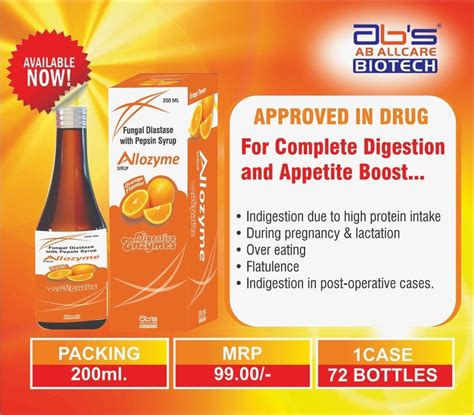 Allozyme Syrup At Rs 9900bottle Pharmaceutical Syrup In Sas Nagar