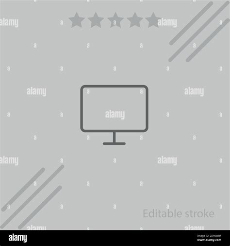 Flat Screen Monitor Vector Icon Modern Simple Vector Illustration Stock Vector Image And Art Alamy