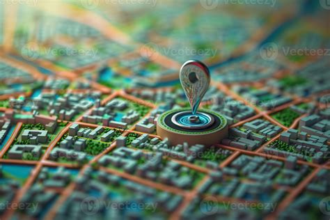 AI Generated Navigator That Show The Gps Position In Map Generative AI Stock Photo At