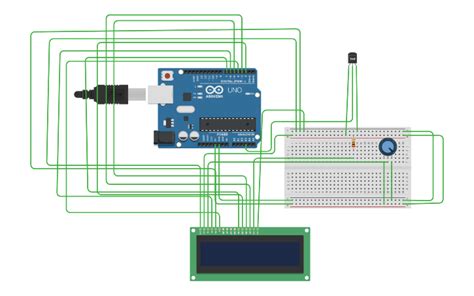 Circuit Design Digital Thermometer Using Arduino Tinkercad
