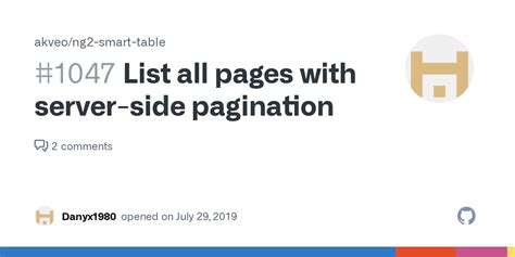 List All Pages With Server Side Pagination Issue 1047 Akveo Ng2