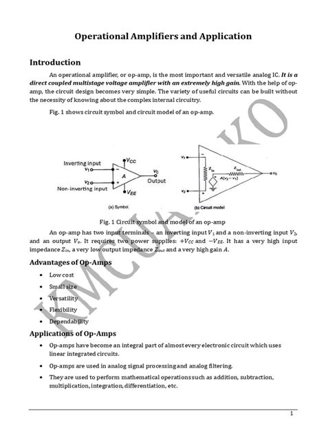 eee module 4 op amps notes download free pdf operational amplifier