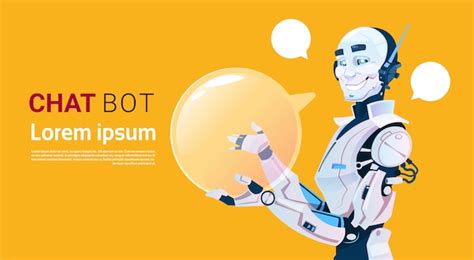 Premium Vector Chat Bot Robot Virtual Assistance Element Of Website