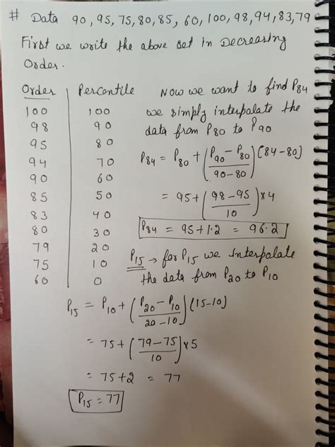 [solved] quartiles and percentiles worksheet name given the set of test