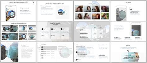 프리젠 테이션 디자인 벡터 템플릿 프리젠 테이션 슬라이드 전단지 추상 원 배너브로셔 커버 디자인을위한 다목적 템플릿 소셜 미디어 웹 배너 소셜 네트워크 사진 프레임 형판에
