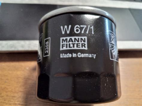 Фильтр масляный MANN W67/1 — DRIVE2