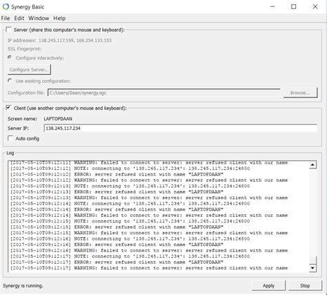 Server Refused Client With Our Name General Discussion Symless Forums