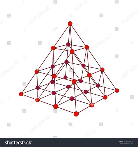 Molecular Lattice Form Tetrahedron Isolated On Stock Vector Royalty Free 507083758