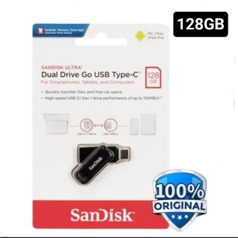 Jual Flashdisk OTG C 128GB SANDISK DUAL USB Type C 128 GB Shopee Indonesia